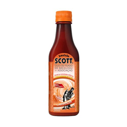 Emulsão Scott Frasco Com 200Ml Sabor Laranja | Drogafuji - drogafuji