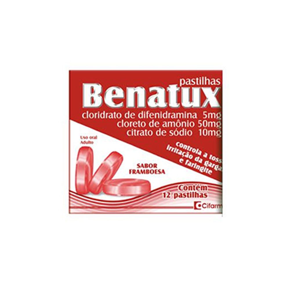 Benatux (Caixa Com 12 Pastilhas) - Sabor Framboesa | Drogafuji - drogafuji