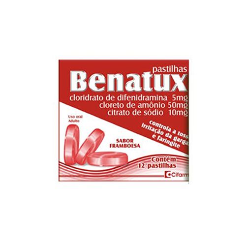 Benatux (Caixa Com 12 Pastilhas) - Sabor Framboesa | Drogafuji - drogafuji