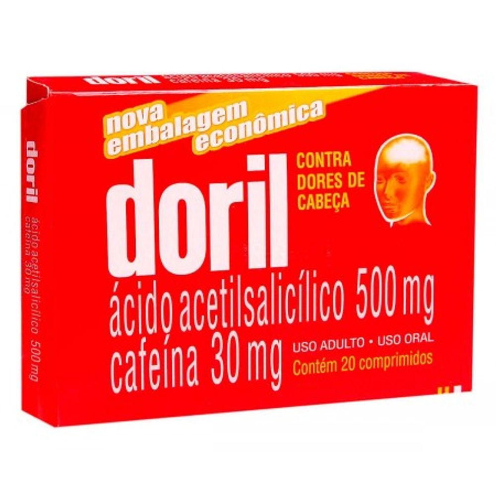 Doril 500 + 30Mg Caixa Com 20 Comprimidos Revestidos - drogafuji