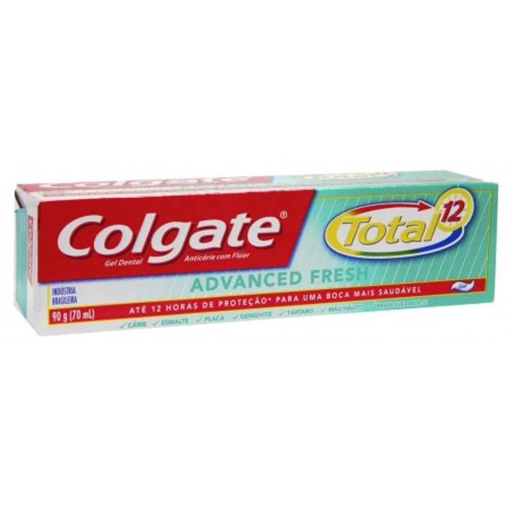 Creme Dental Colgate Total 12 Advanced Fresh Com 90G - drogafuji