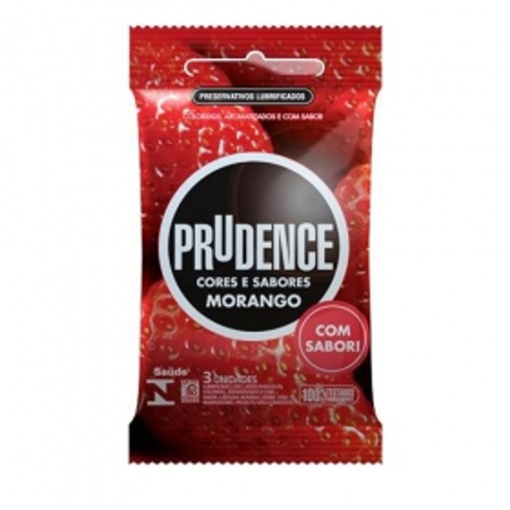 Preservativo Prudence Cores E Sabores Morango Com 3 Unidades ...