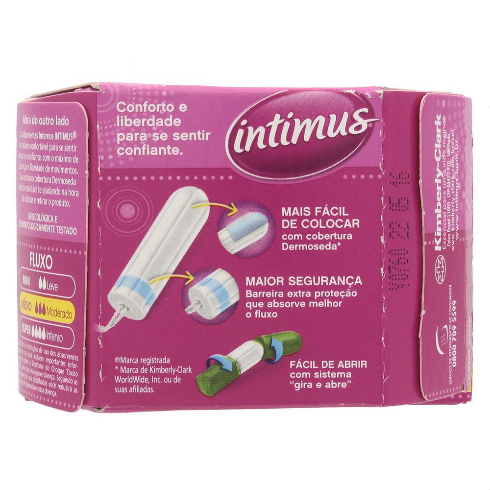 Absorvente Interno Intimus Médio Com 8 Unidades | Drogafuji - drogafuji