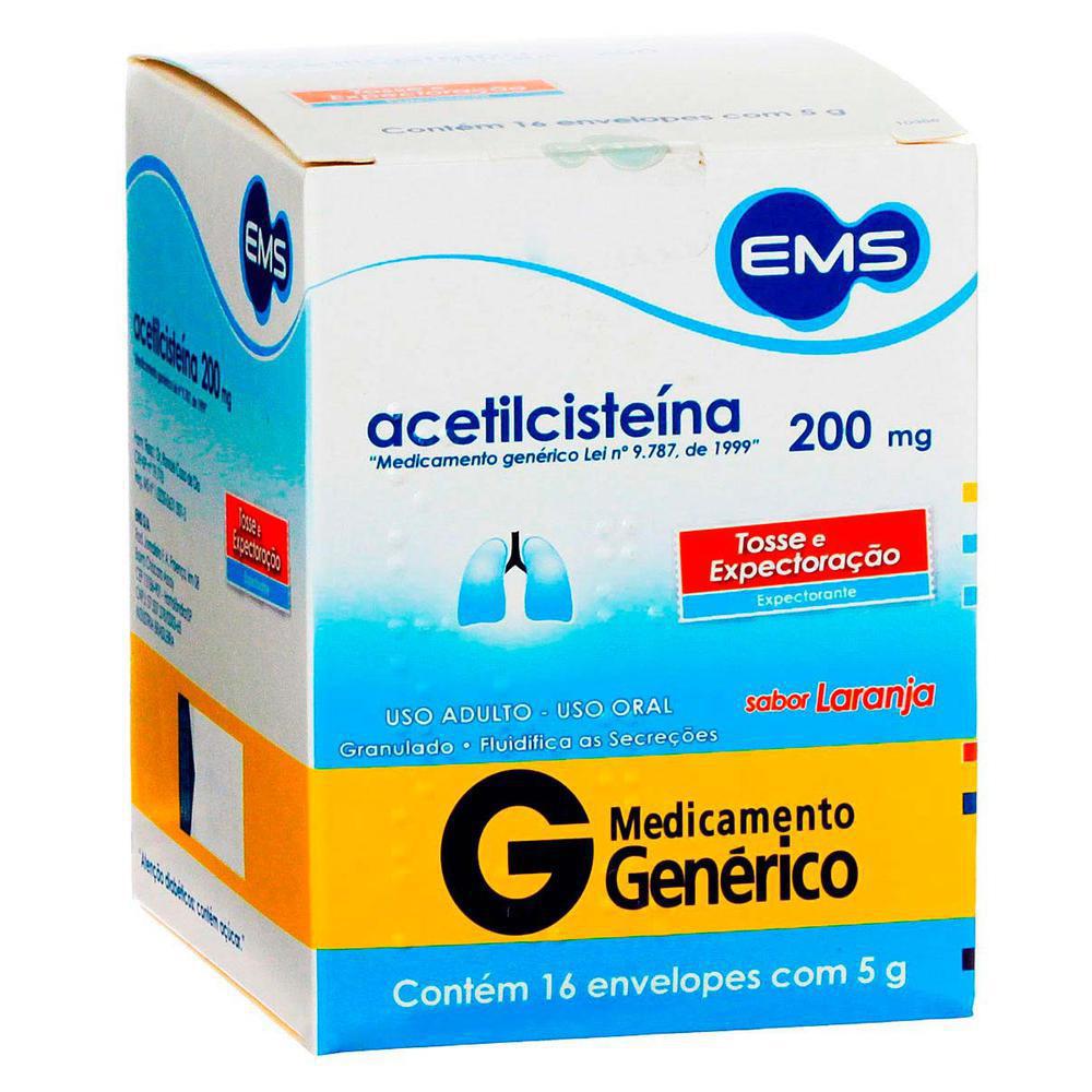 Acetilcisteina 200Mg 5G 16Env Ems (Mip) | Drogafuji - drogafuji