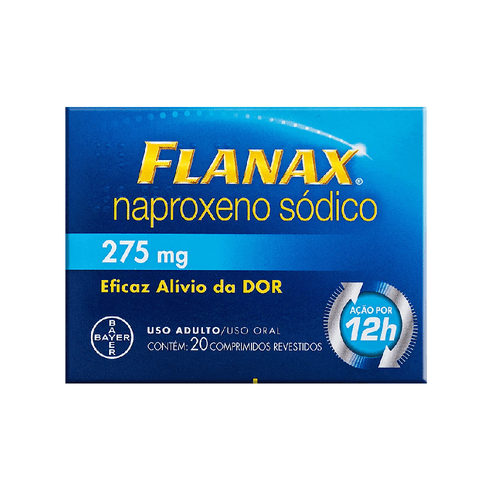 Flanax 275Mg Caixa Com 20 Comprimidos Revestidos | Drogafuji - drogafuji