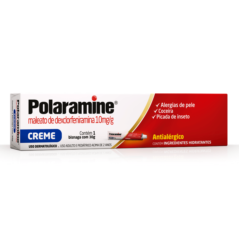 Polaramine 10Mg Creme Dermatológico Bisnaga Com 30G | Drogafuji - drogafuji